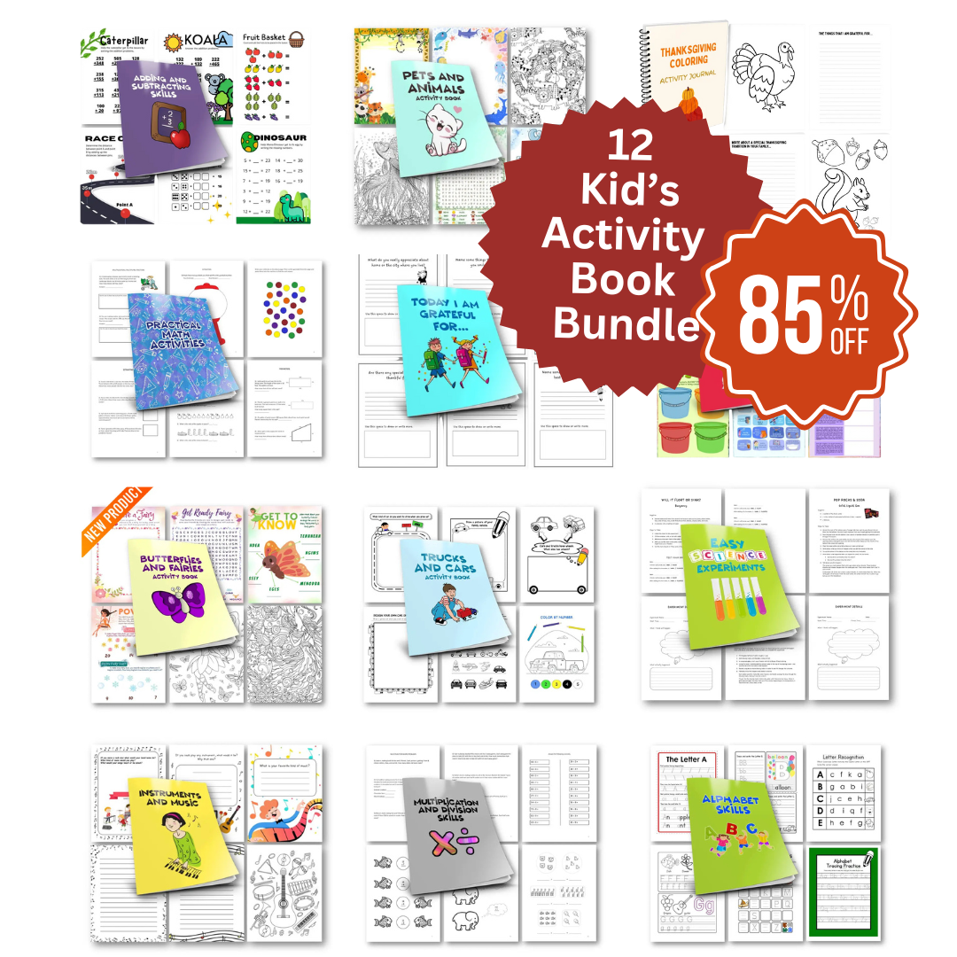Specially Priced PLR Offer: 12 Kid's Activity Books Bundle